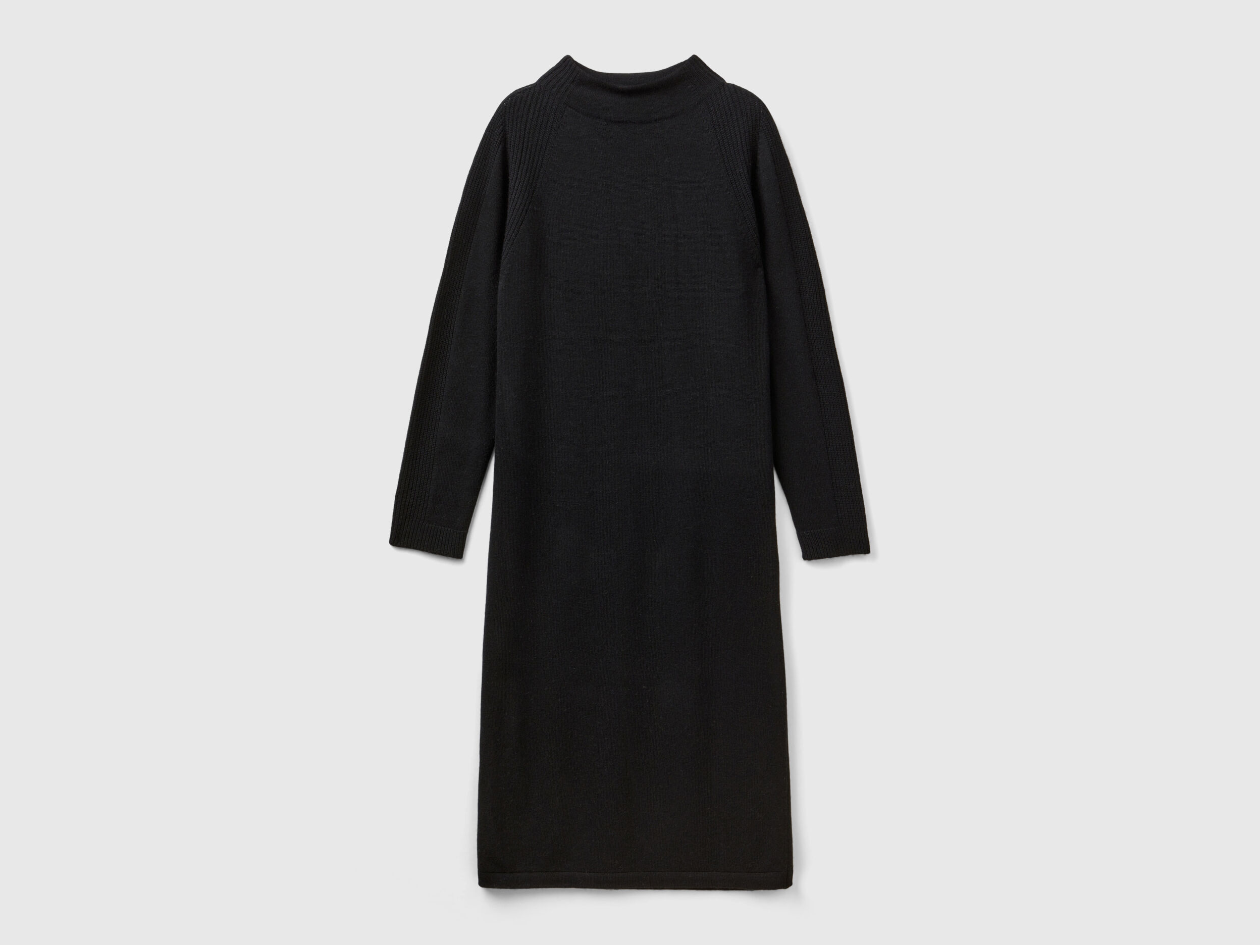 Cashmere blend midi dress - Black | Benetton Cashmere blend midi dress - Black | Benetton