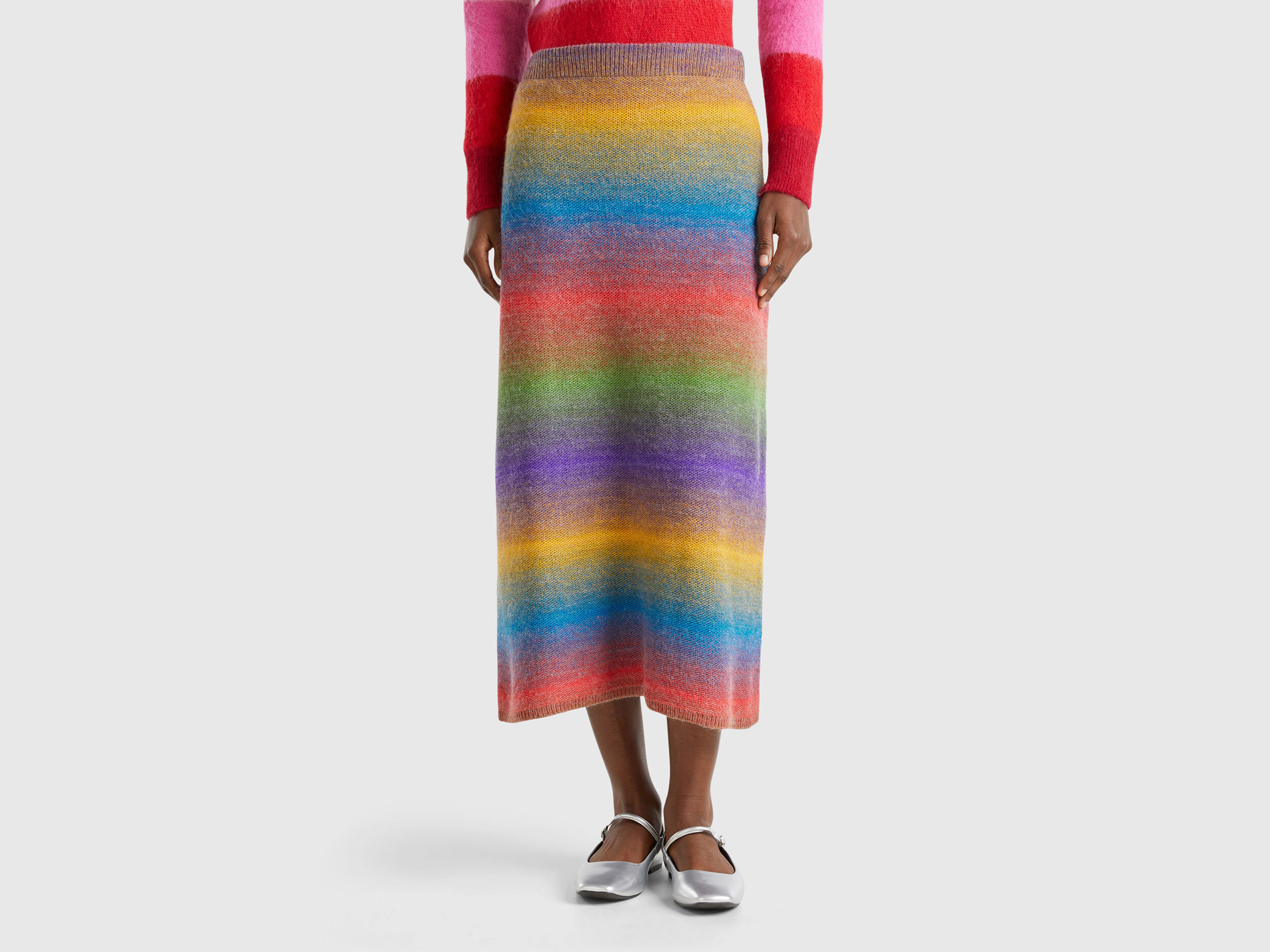 Striped sweater in alpaca blend - Multi-color | Benetton Striped sweater in alpaca blend - Multi-color | Benetton
